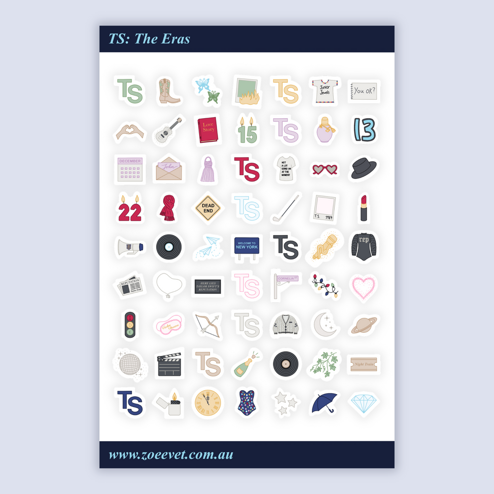 Taylor Swift Eras Sticker Pack – Zoe Eve T